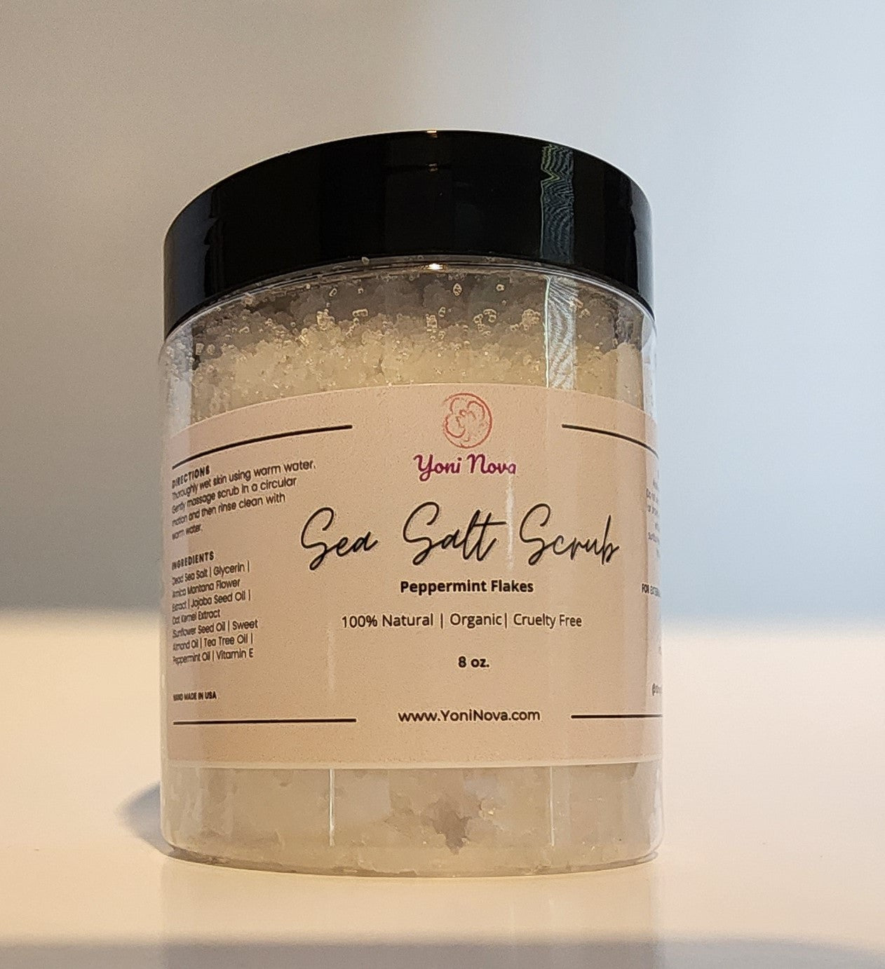 Peppermint Flakes Dead Sea Salt Scrub – Yoni Nova